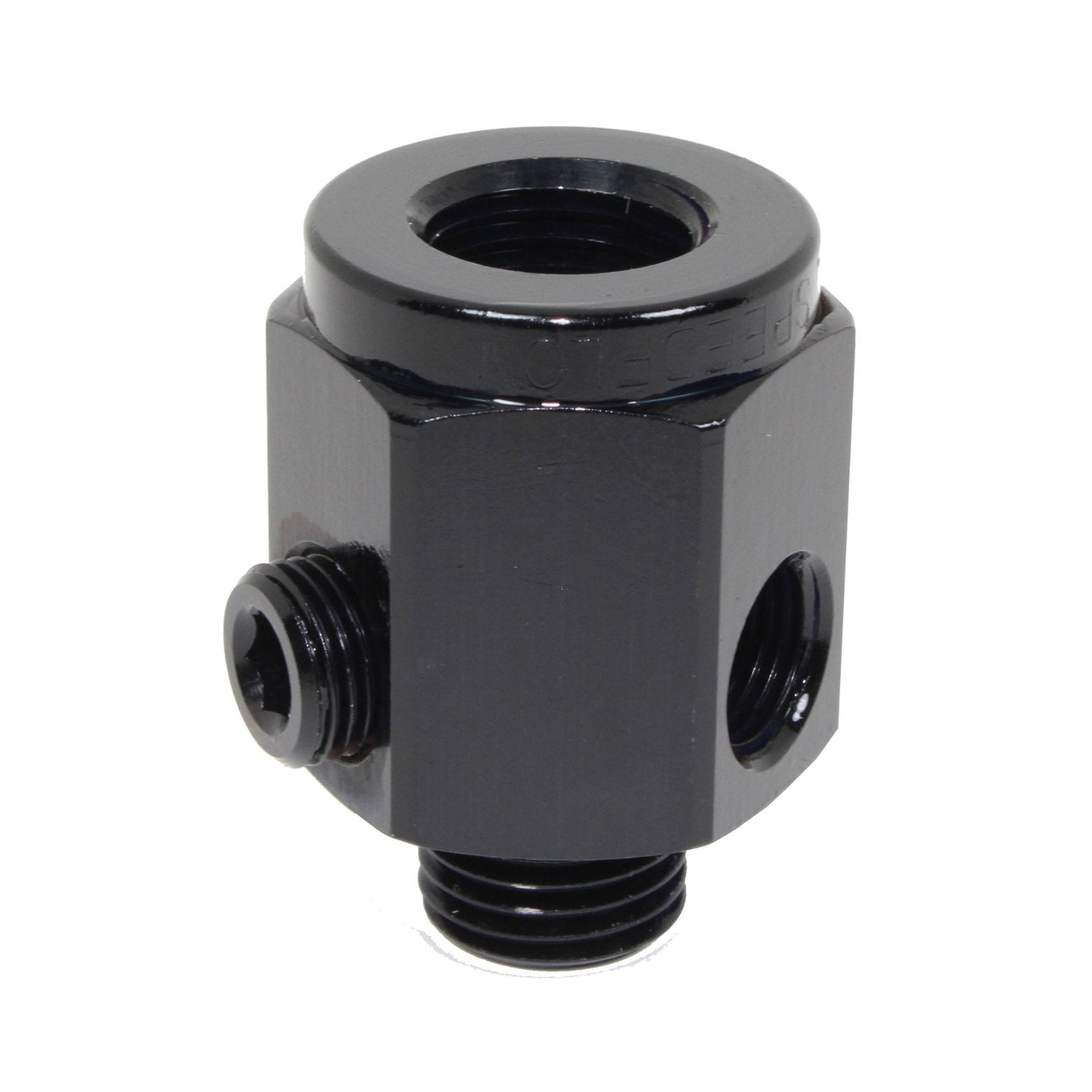 Speedflow Metric Oil Sender Adapter M16 to 1/8 NPT Black 810-M16-02-BL ...